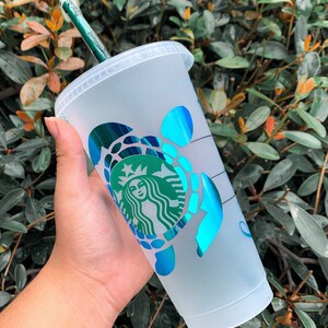 Custom Holographic Turtle Starbucks Cup - Etsy