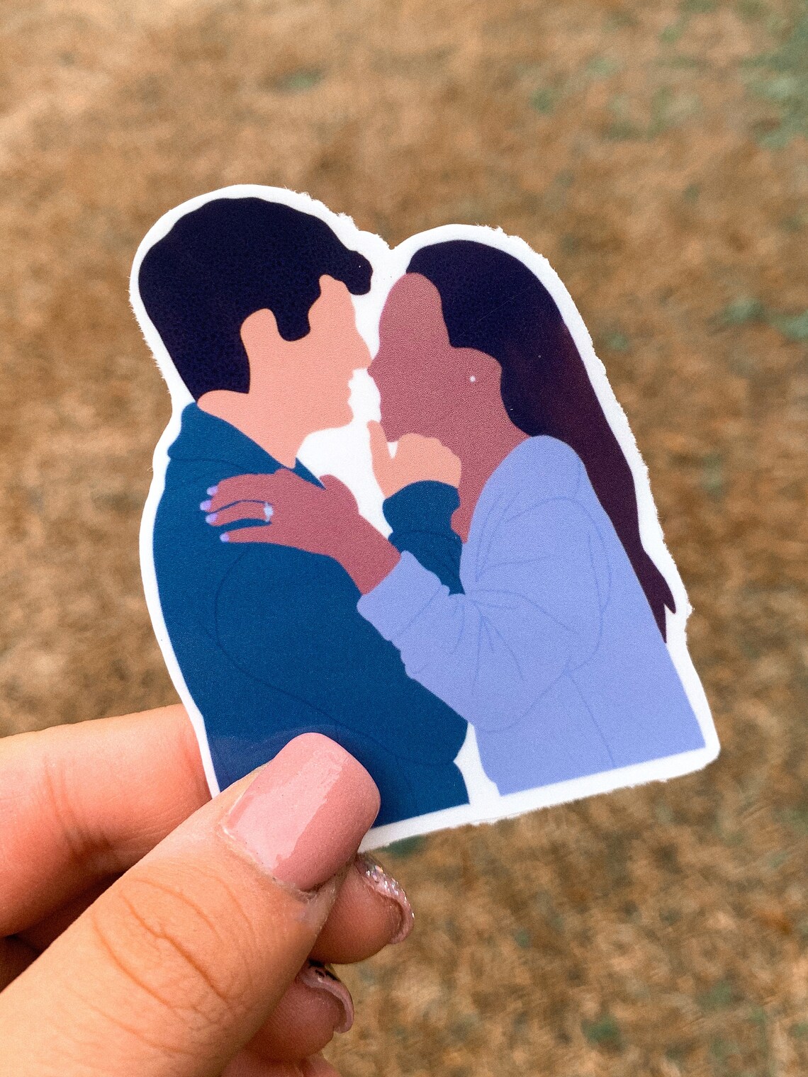 Custom Portrait Stickers Custom Digital Portrait Couple | Etsy