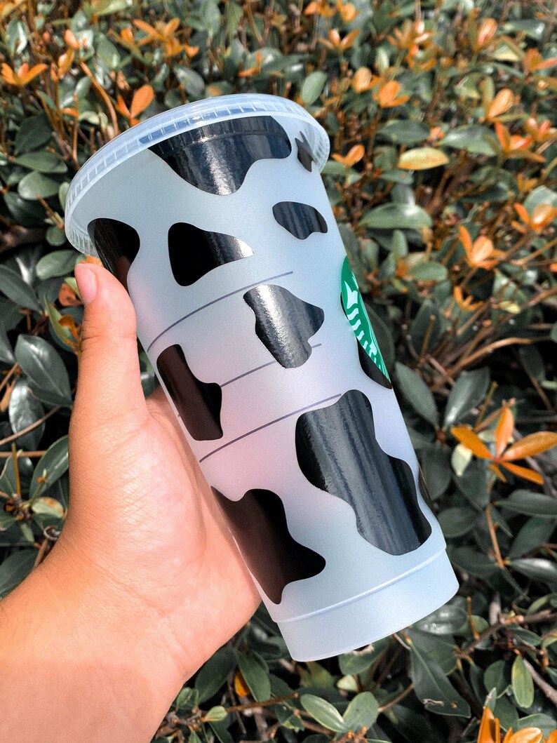 Custom Cow Print Starbucks Cup - Etsy