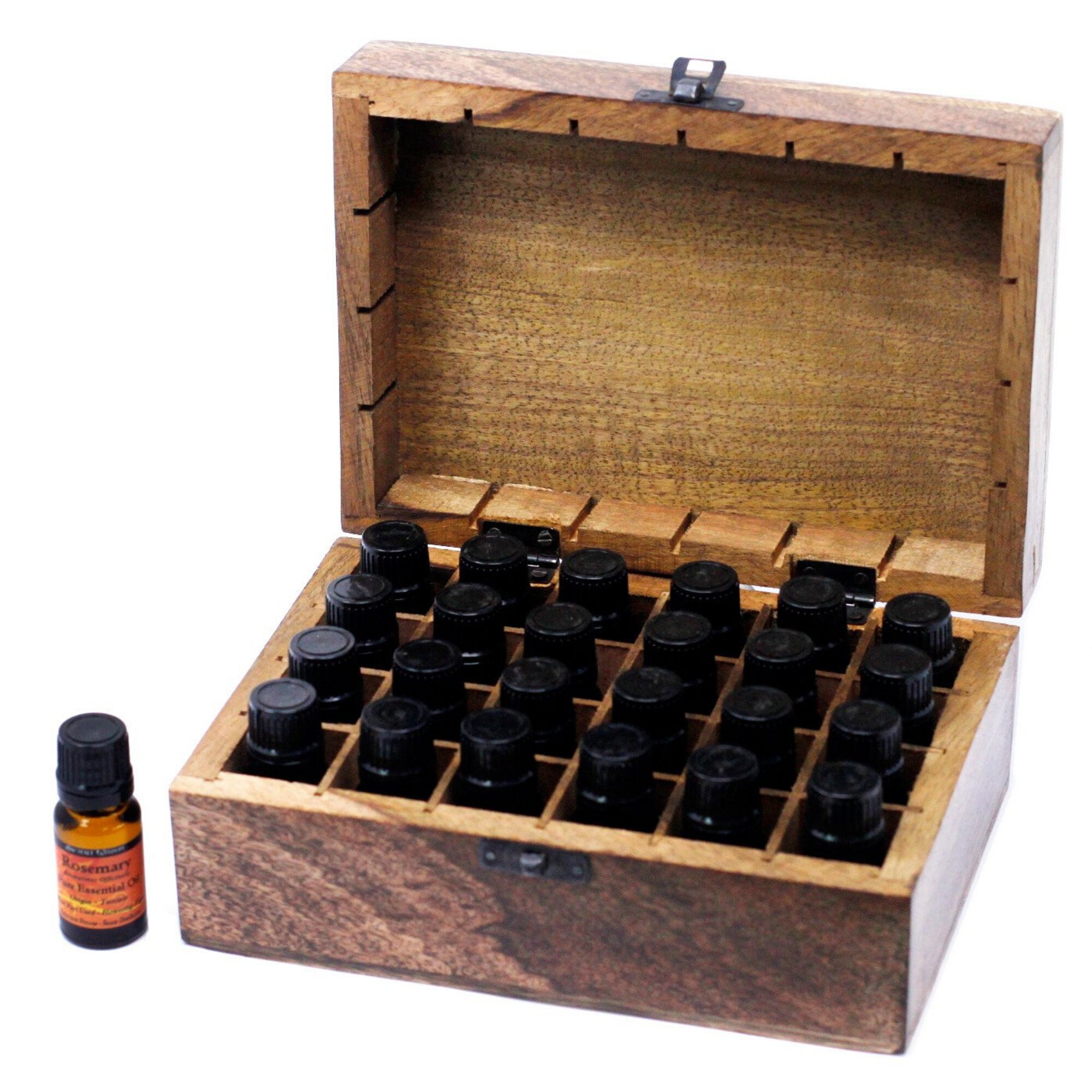 Spectacular FLORAL Mango Wood Aromatherapy STORAGE CASE Holds - Etsy UK