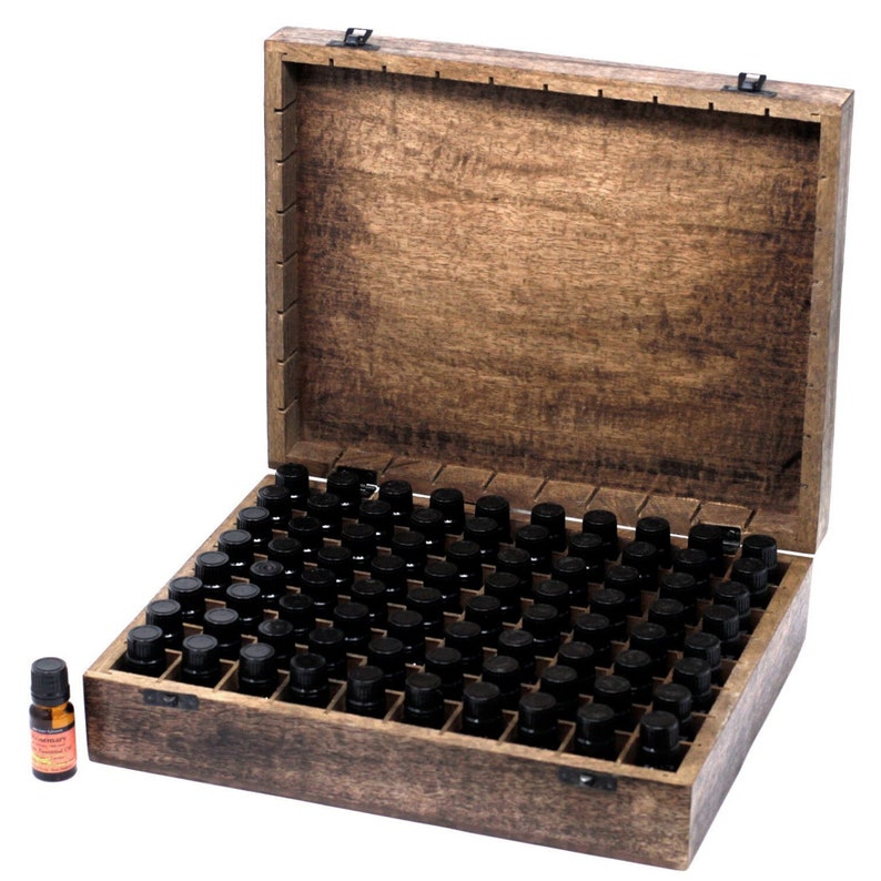 Spectacular FLORAL Mango Wood Aromatherapy STORAGE CASE Holds - Etsy UK