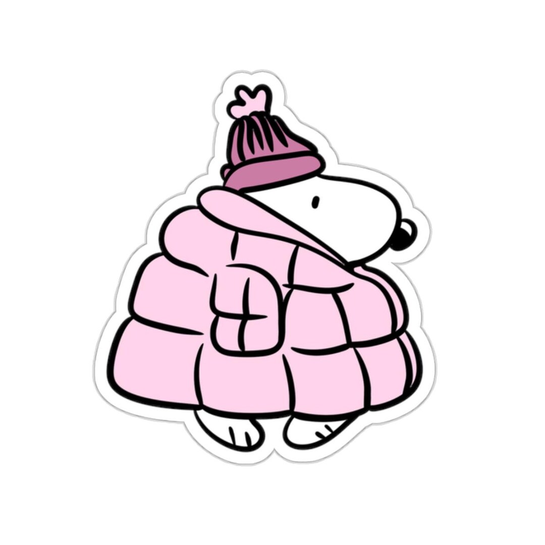 Snoopy Puffer Jacket Stickers - Etsy