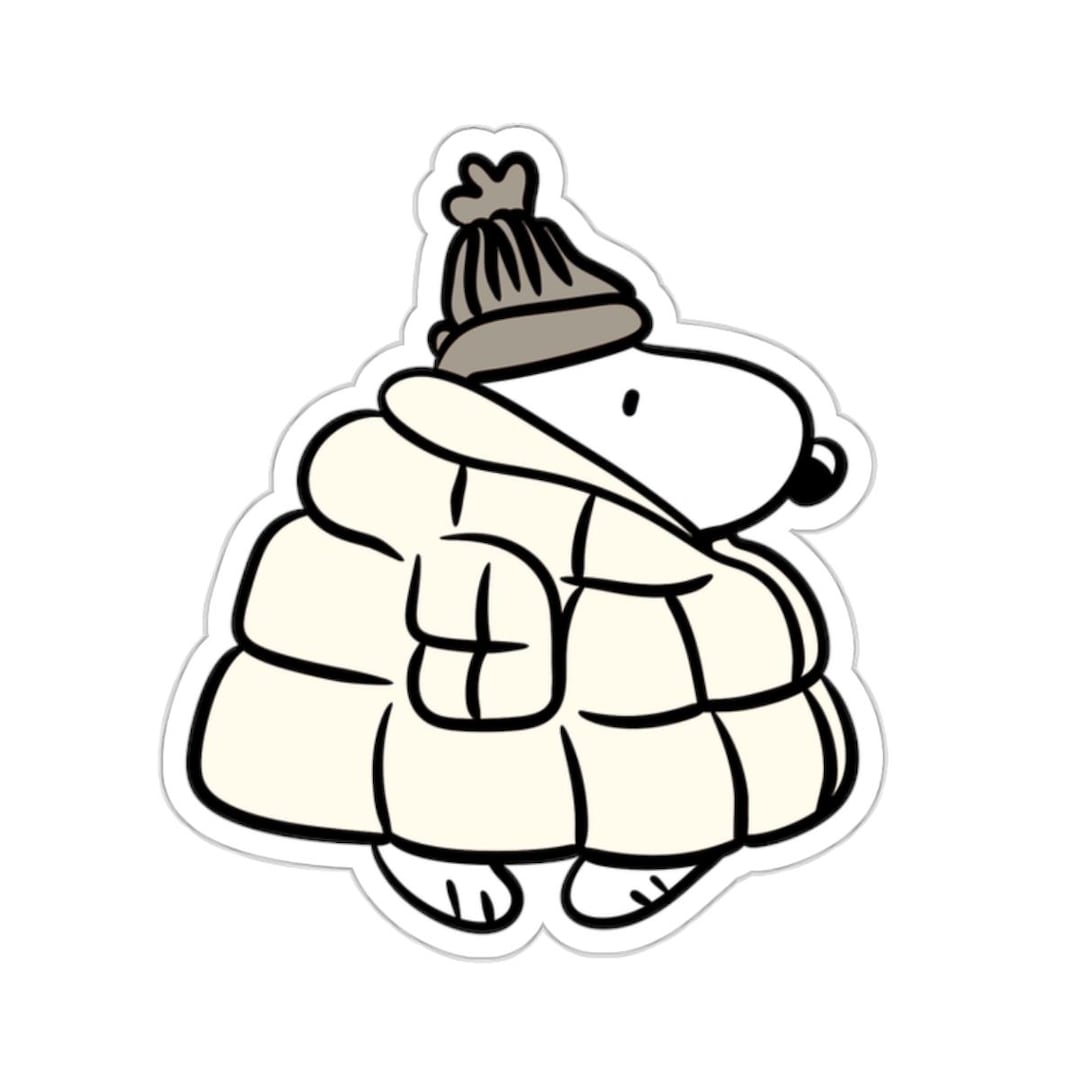 Snoopy Cream Puffer Jacket Stickers - Etsy