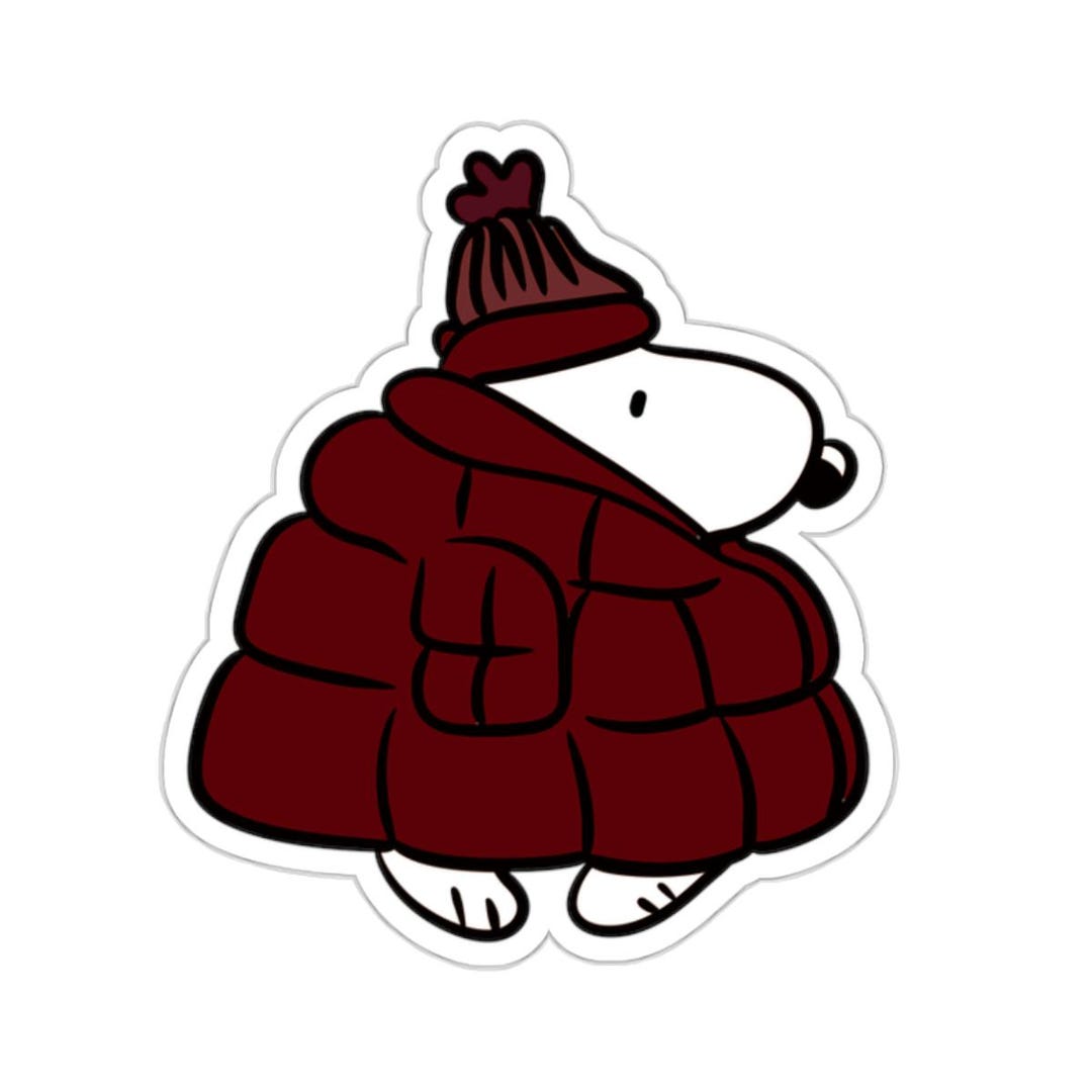 Snoopy Red Puffer Jacket Sticker - Etsy