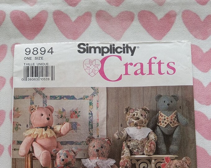 Vintage Simplicity 9894, Craft Magazine Memory Bear Pattern, UC/FF - Etsy