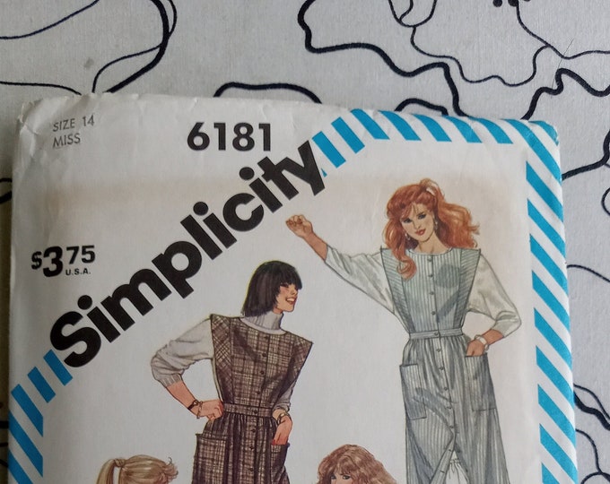 Vintage Simplicity 6181, Jumper Dress Pattern, UC/FF - Etsy
