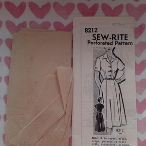 Vintage Sew Rite 8212, Sue Burnett Dress Pattern, Unused - Etsy