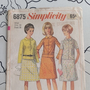 Vintage Simplicity 6875, Mod Suit Pattern, UC/FF - Etsy