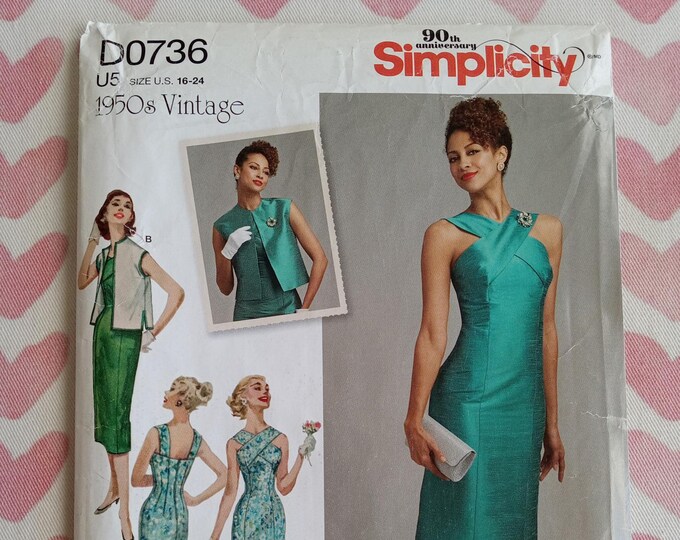 Simplicity 8448/0736, Vintage Reissue Cocktail Dress Pattern, UC/FF - Etsy