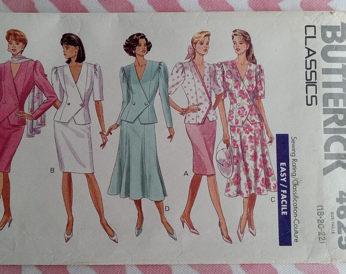 Vintage Butterick 4625, Classics Suit Pattern, UC/FF - Etsy