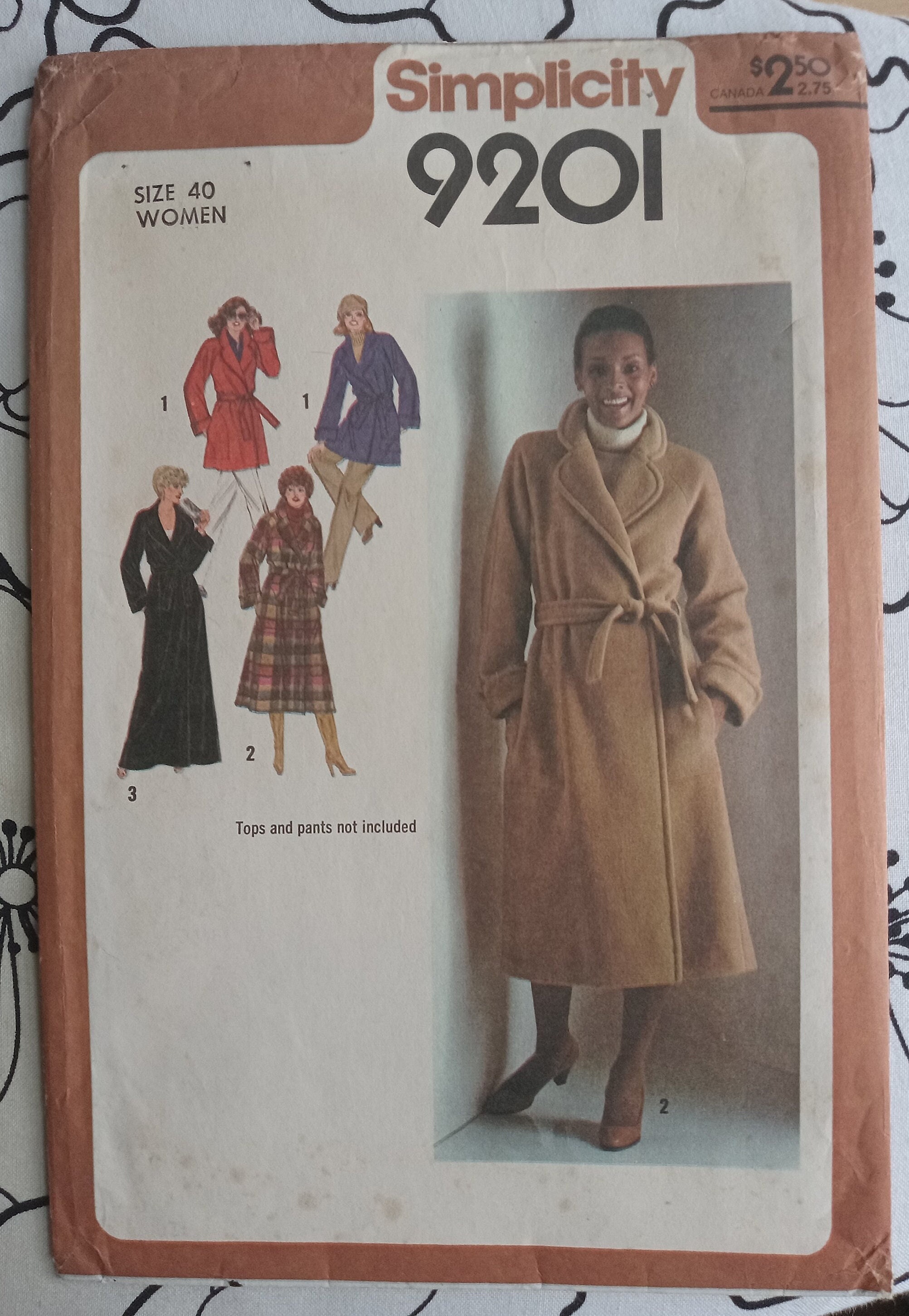 Vintage Simplicity 9201, Coat Pattern, UC/FF - Etsy
