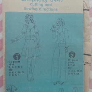Vintage Simplicity 6447, 70s Cottagecore Pattern, Naked - Etsy