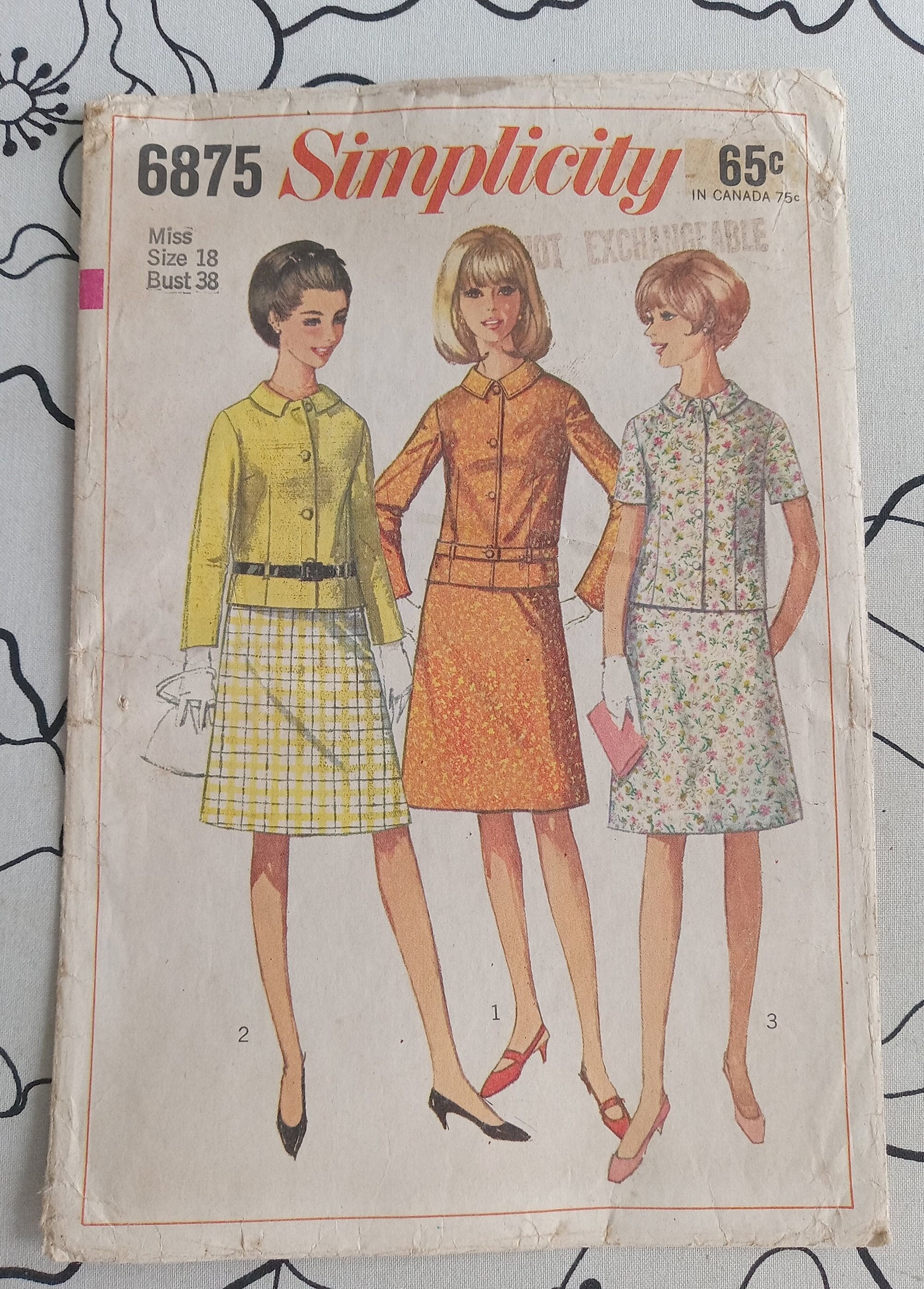 Vintage Simplicity 6875, Mod Suit Pattern, UC/FF - Etsy