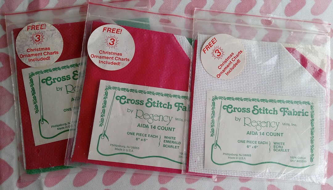 Vintage Regency Mills, 14 Count Aida, Christmas Kits, Unused - Etsy
