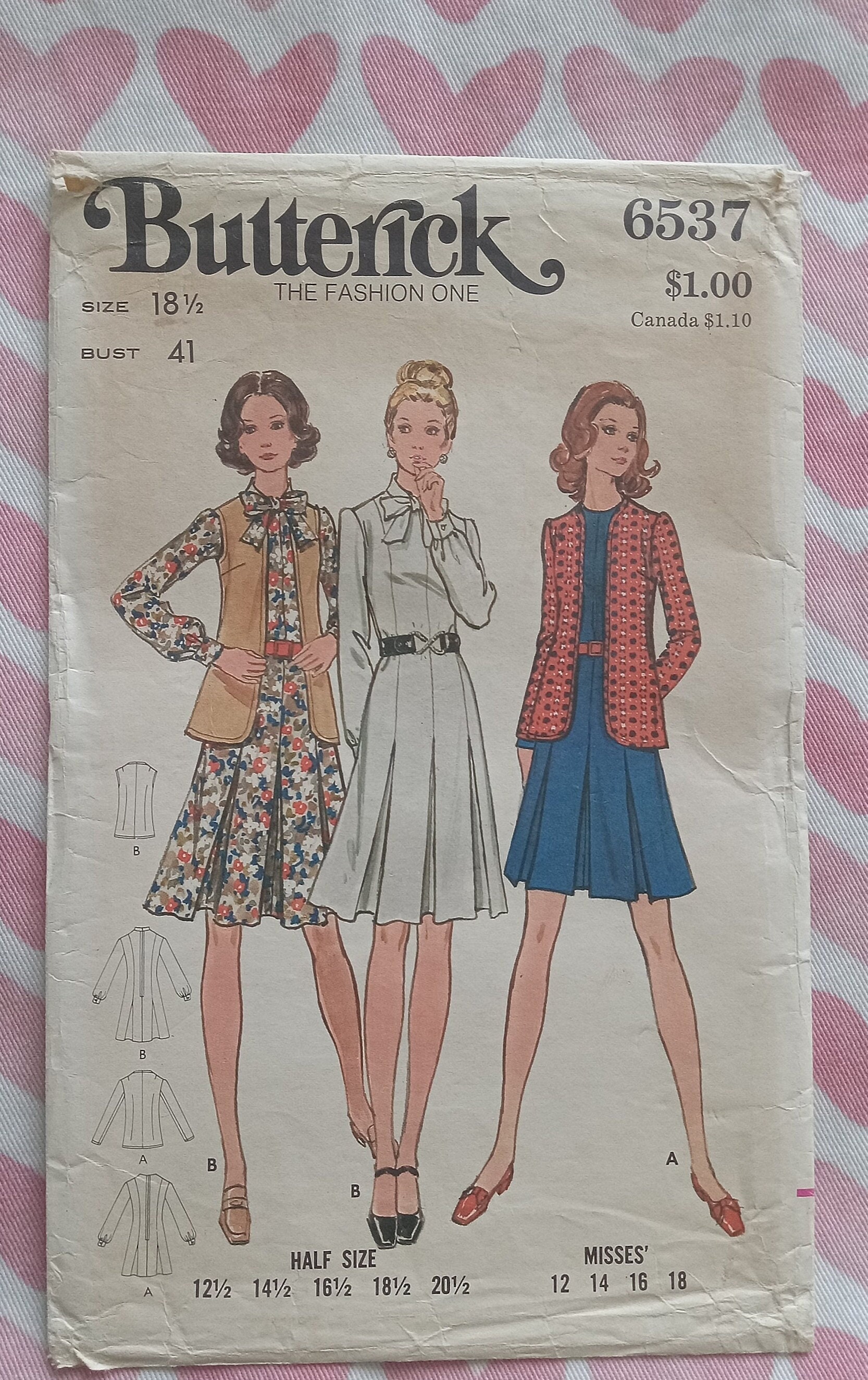 Butterick John Kloss 6537 deals Sewing Pattern