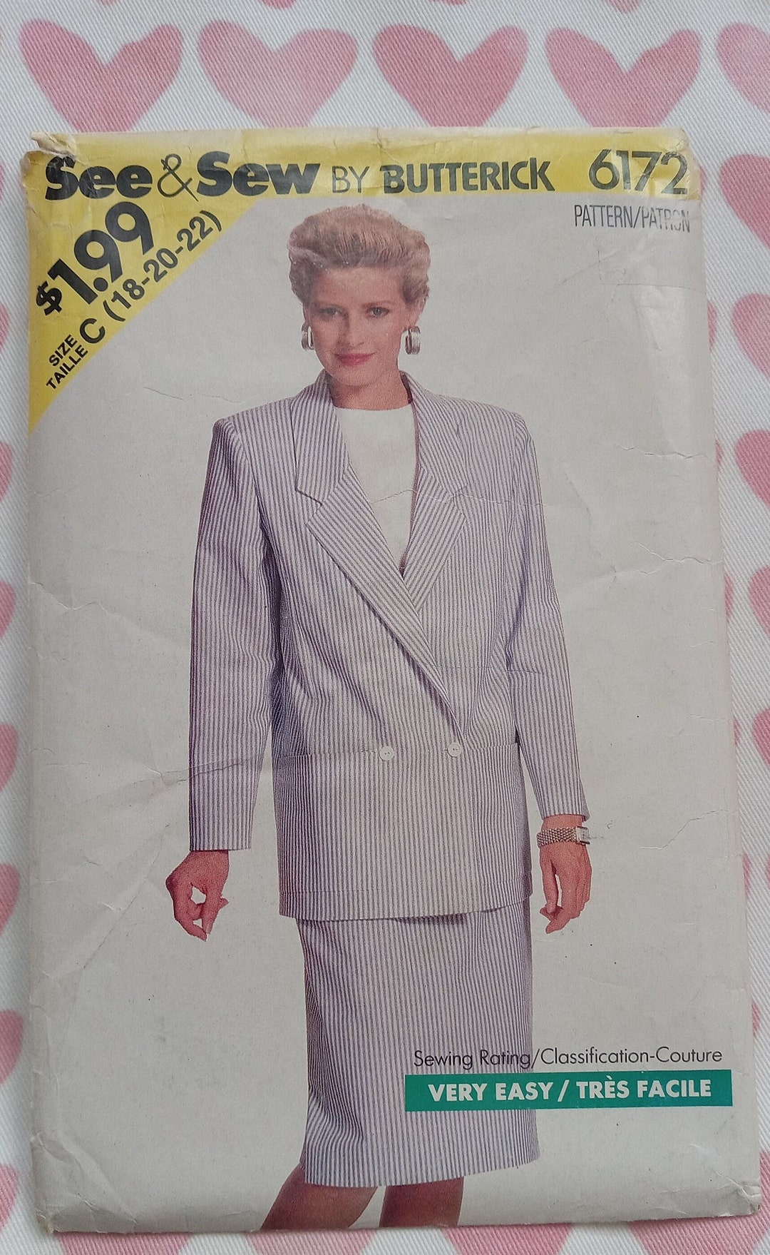 Vintage See & Sew 6172, Plus Size Suit Pattern, Partially Cut - Etsy