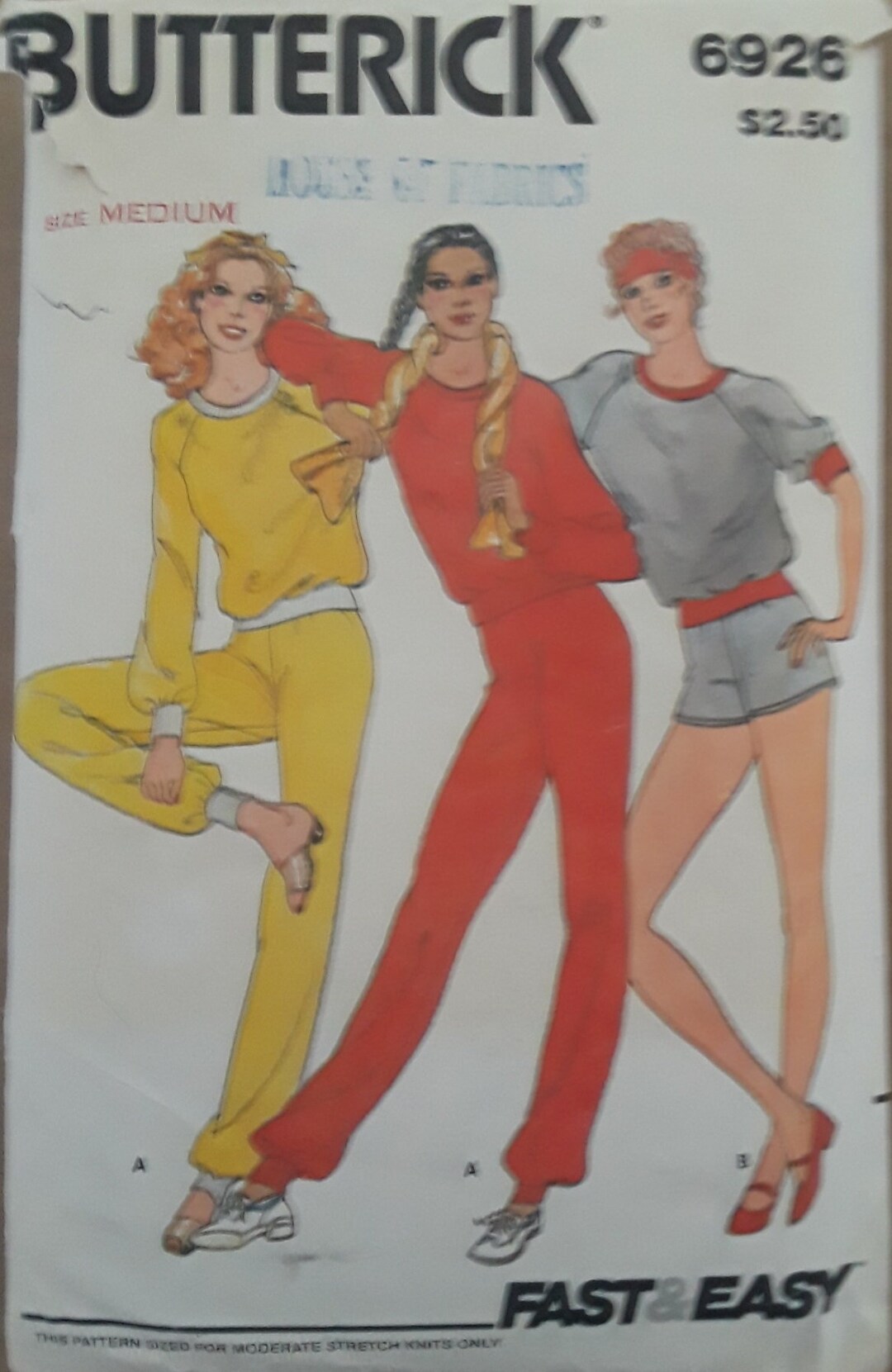 Vintage Butterick 6926, Sweats Pattern, Wounded Bird - Etsy