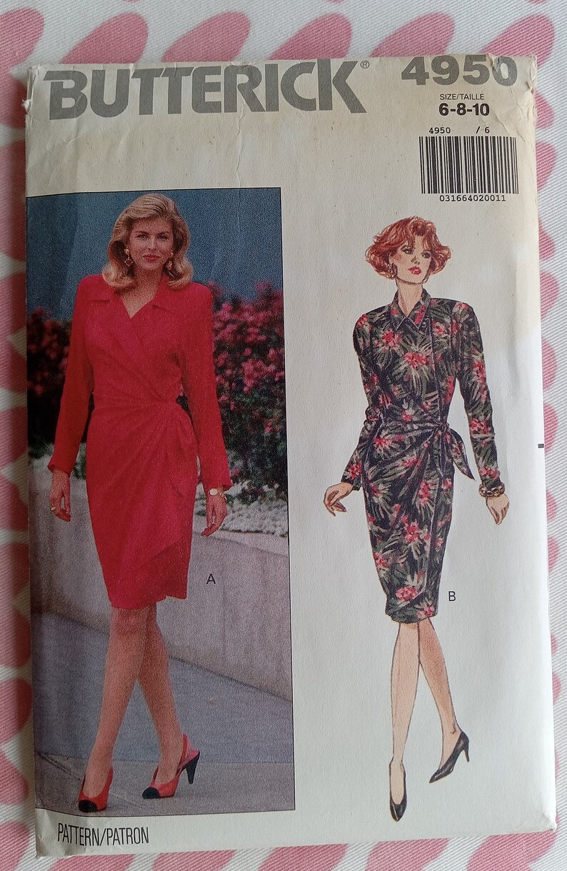 Vintage Butterick 4950, Wrap Dress Pattern, UC/FF - Etsy