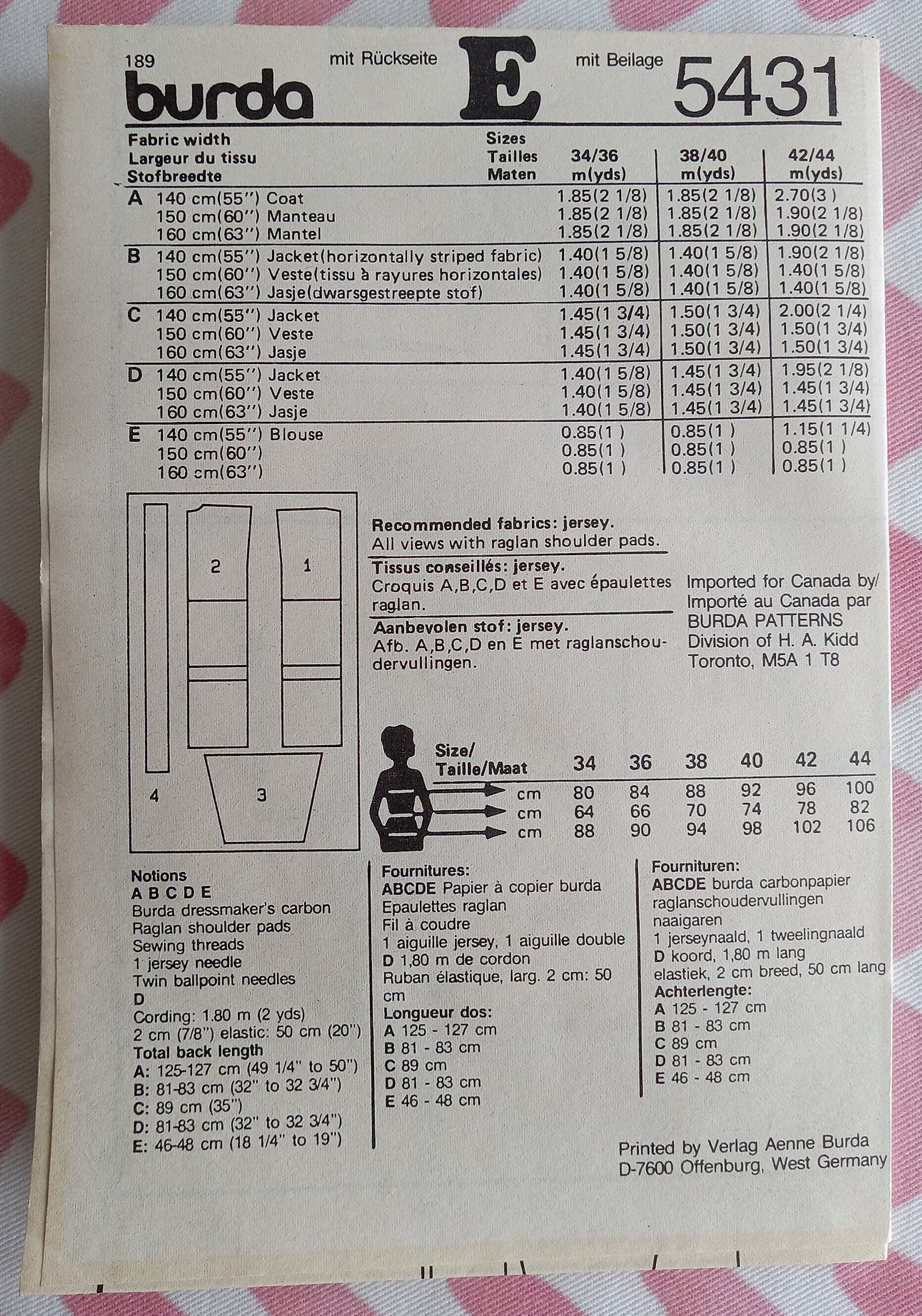 Vintage Burda Super Easy, Combination Patterns, Wounded Bird - Etsy