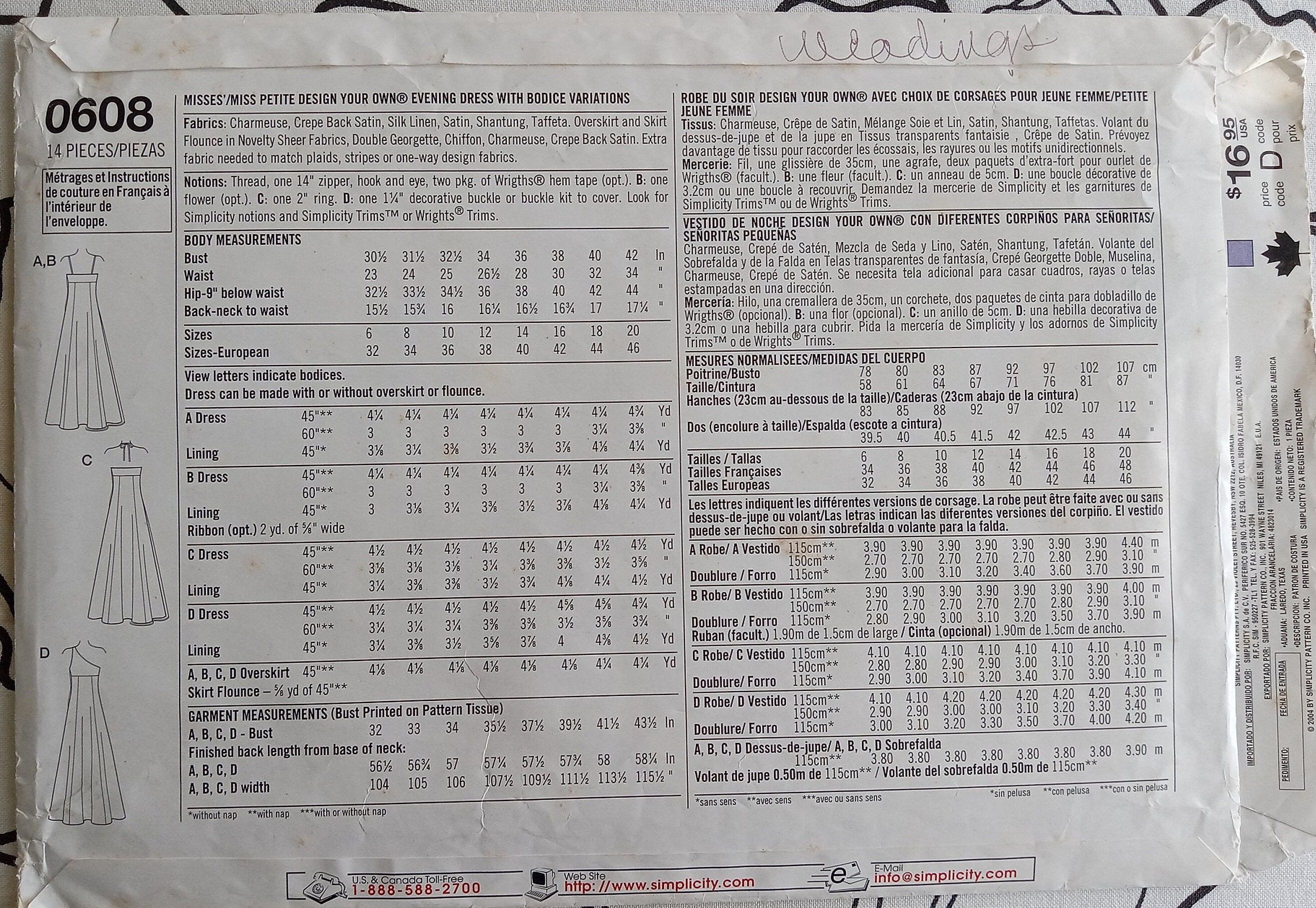 Vintage Simplicity 5096/0608, Design Your Own Gown Pattern, UC/FF - Etsy