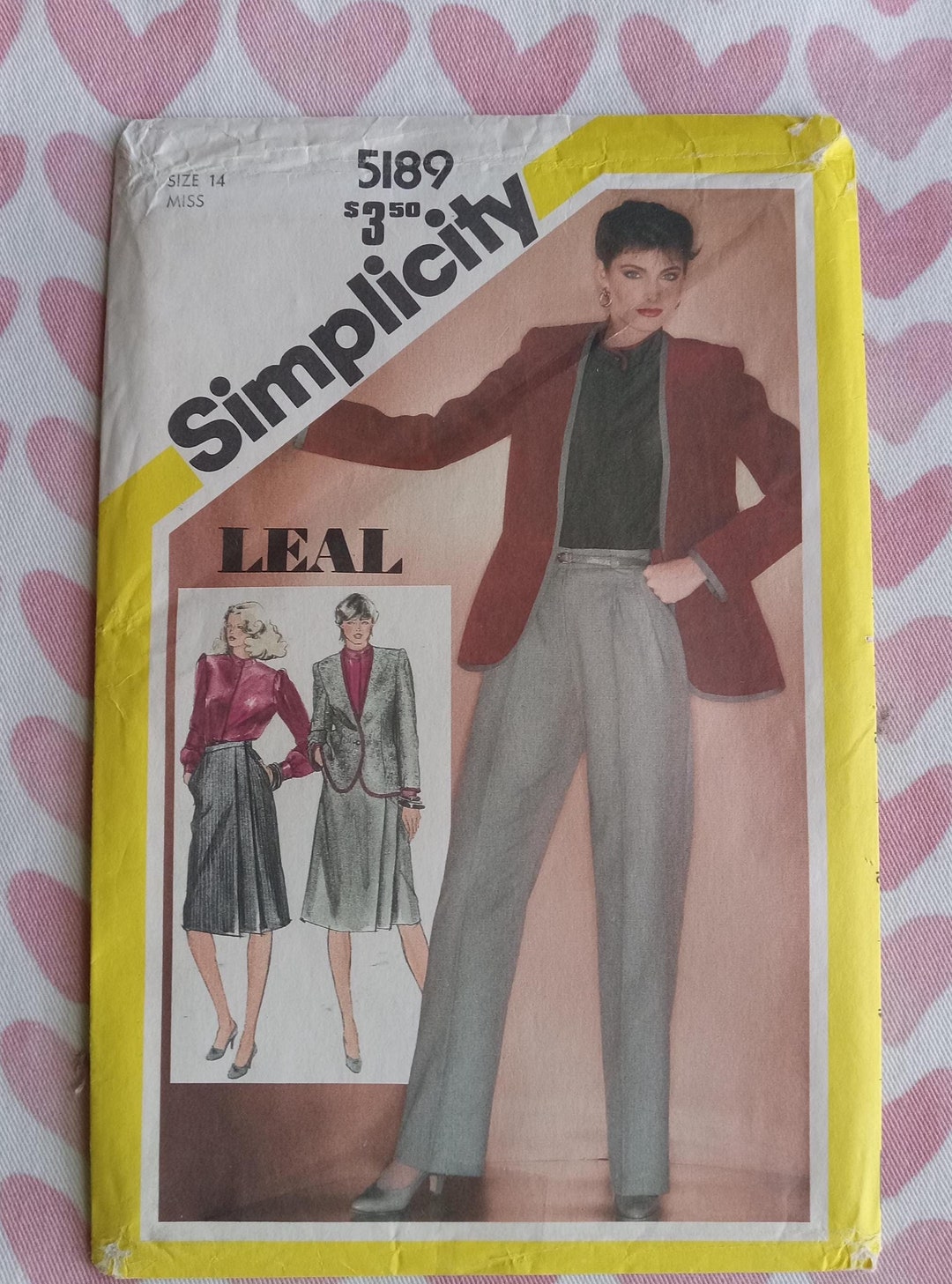 Vintage Simplicity 5189, Leal Suit Pattern, UC/FF - Etsy