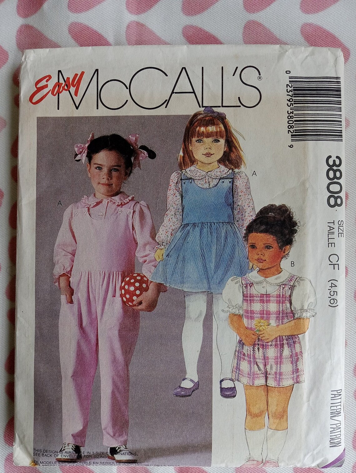 Vintage Mccalls 3808 Girls Overalls Pattern UC/FF - Etsy
