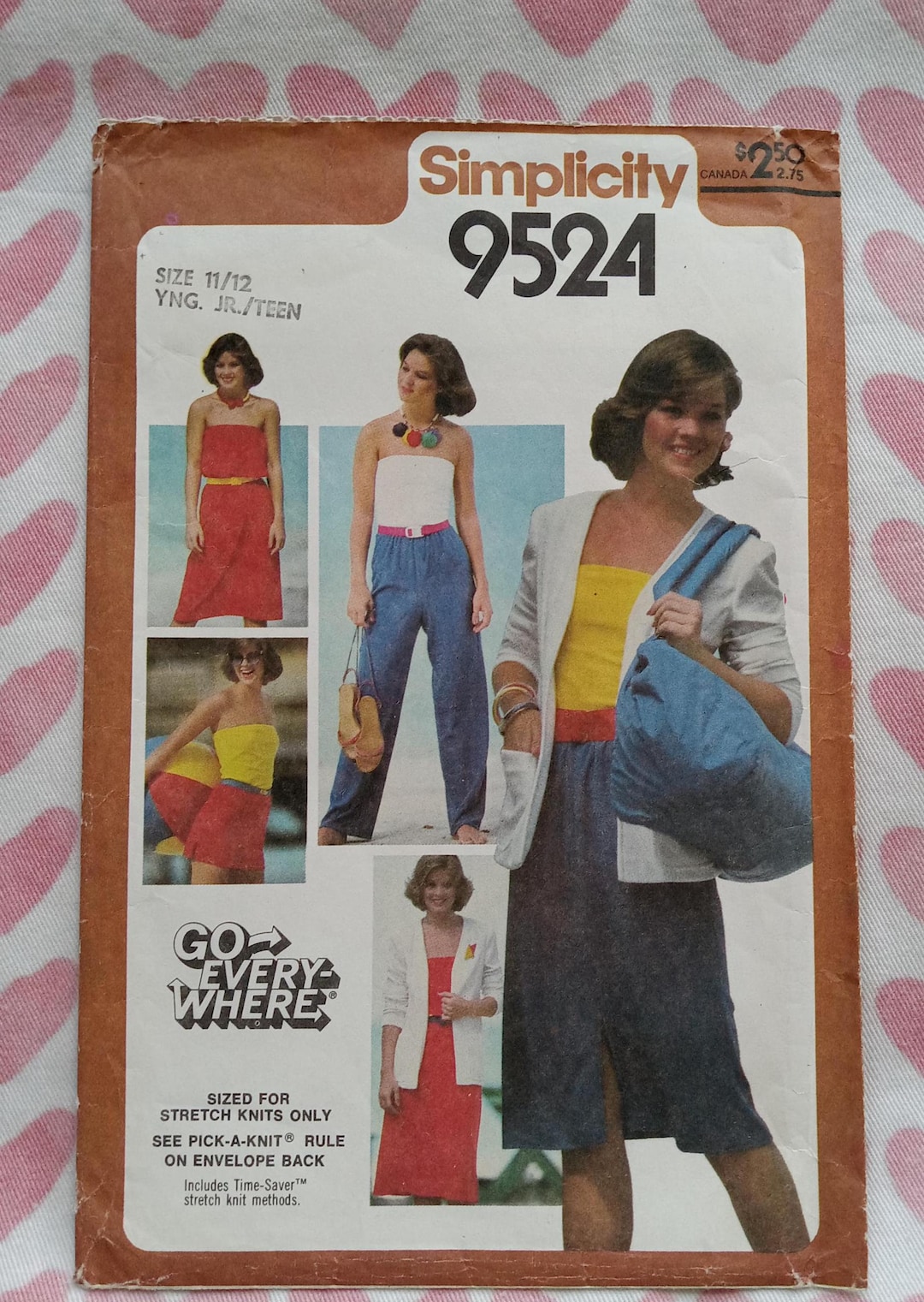 Vintage Simplicity 9524, Go Everywhere Stretch Knit Pattern, C/C - Etsy