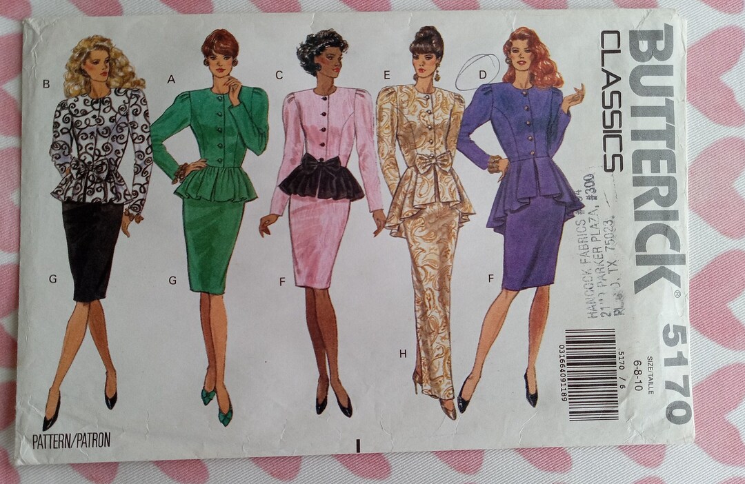 Vintage Butterick 5170, Classics Formal Suit Pattern, UC/FF - Etsy