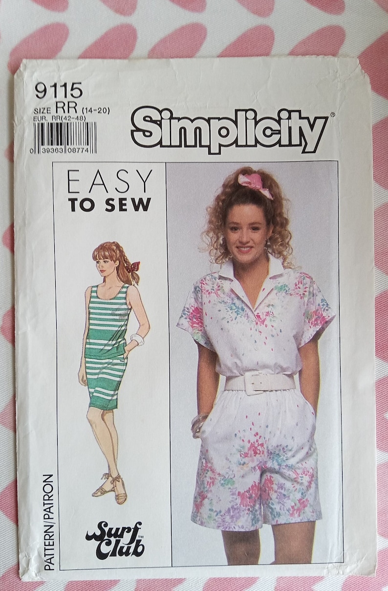 Vintage Simplicity 9115 Surf Club Pattern UC/FF - Etsy