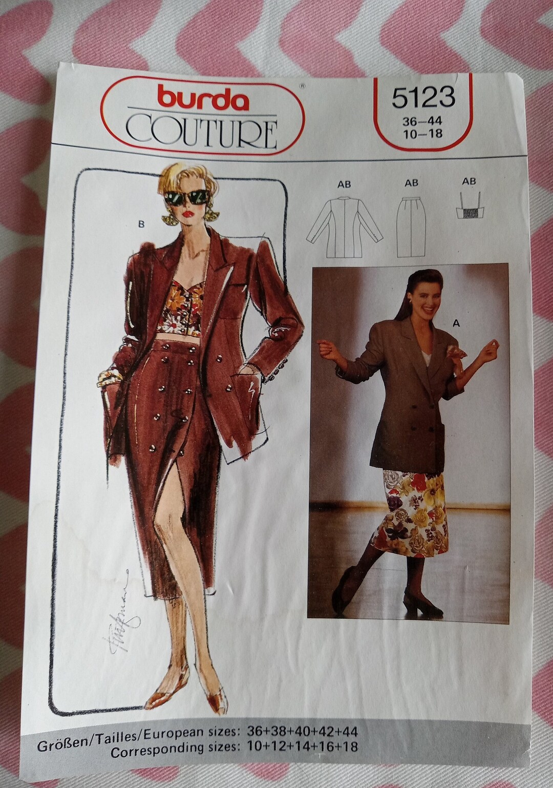 Vintage Burda 5123, Burda Couture Suit Pattern, Wounded Bird - Etsy