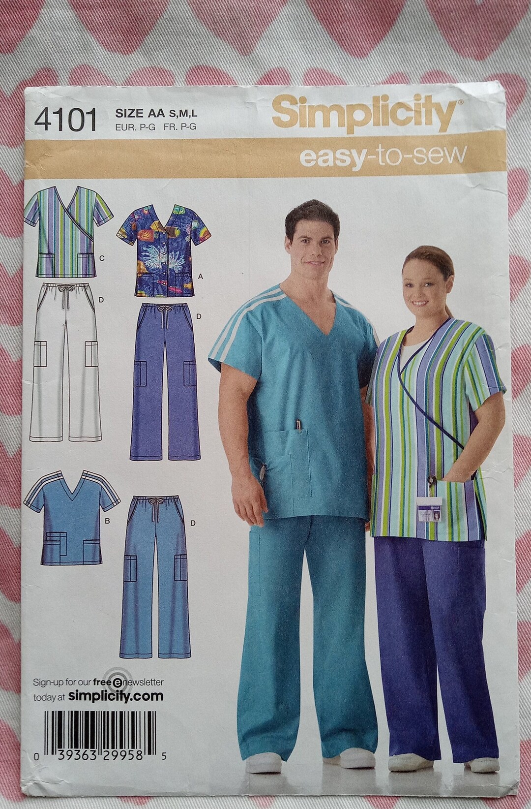 Simplicity 4101, Unisex Scrubs Pattern, UC/FF - Etsy