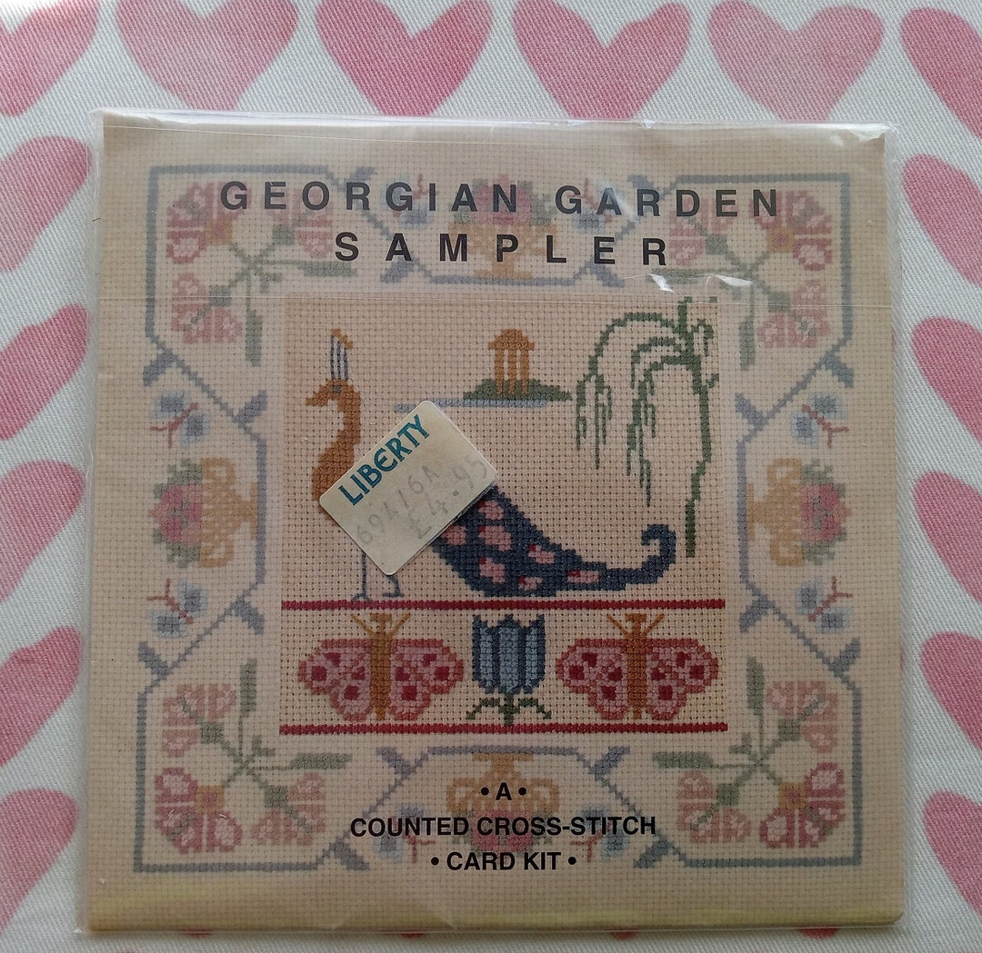 Vintage Textile Heritage Collection Georgian Garden Sampler - Etsy