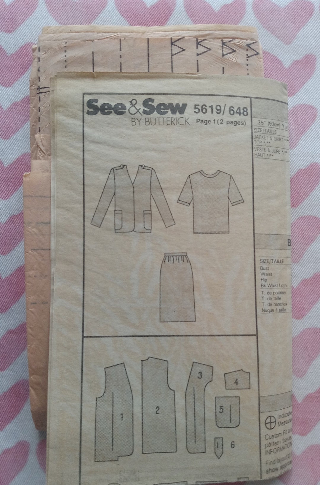 Vintage See & Sew 5619/648, Plus Sized Suit Pattern, Naked - Etsy