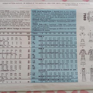 Vintage Vogue 7669, Formal Dress Pattern, UC/FF - Etsy