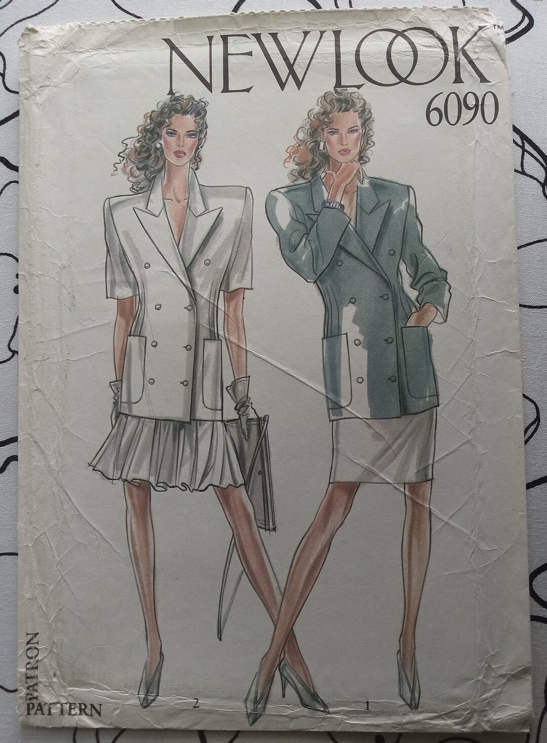 Vintage New Look 6090, 80's Suit Patterns, UC/FF - Etsy