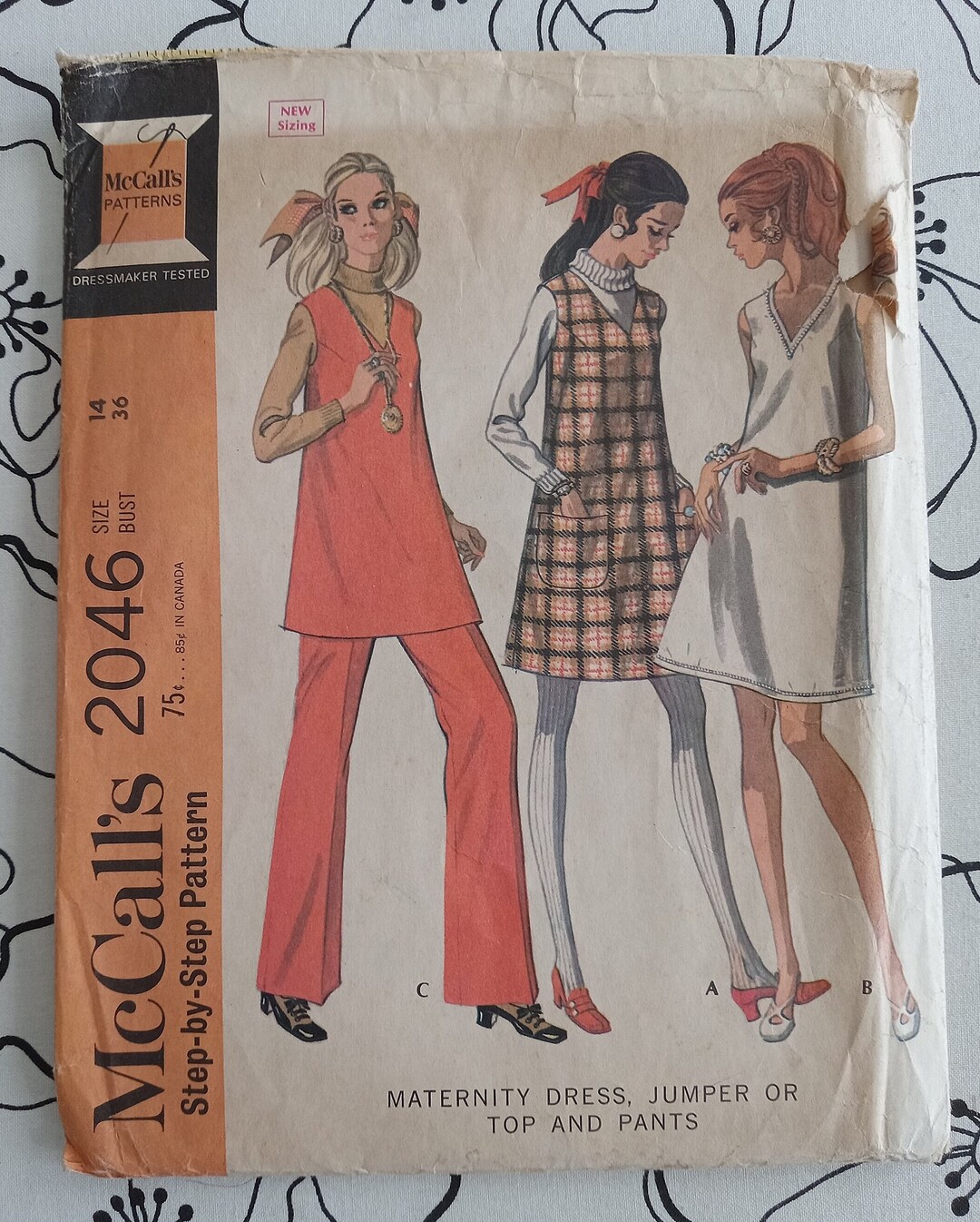 Vintage Mccalls 2046, Maternity Pattern, Wounded Bird - Etsy