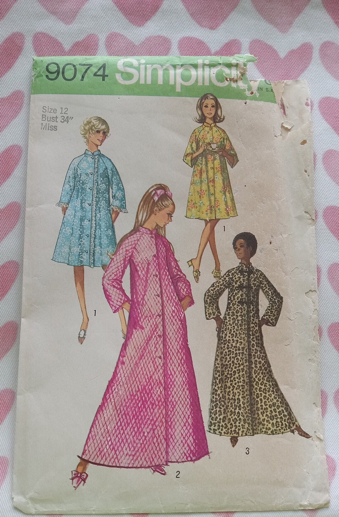 Vintage Simplicity 9074, Quilted Housecoat Pattern, UC/FF - Etsy