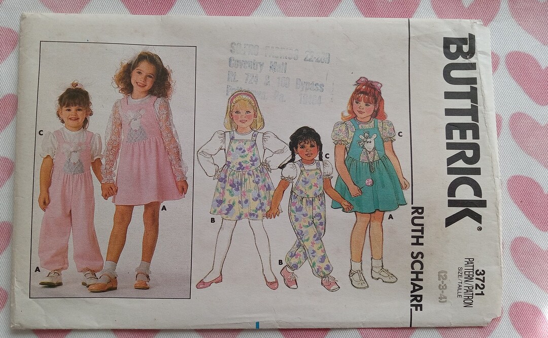 Vintage Butterick 3721, Girls Ruth Scharf Pattern, UC/FF - Etsy