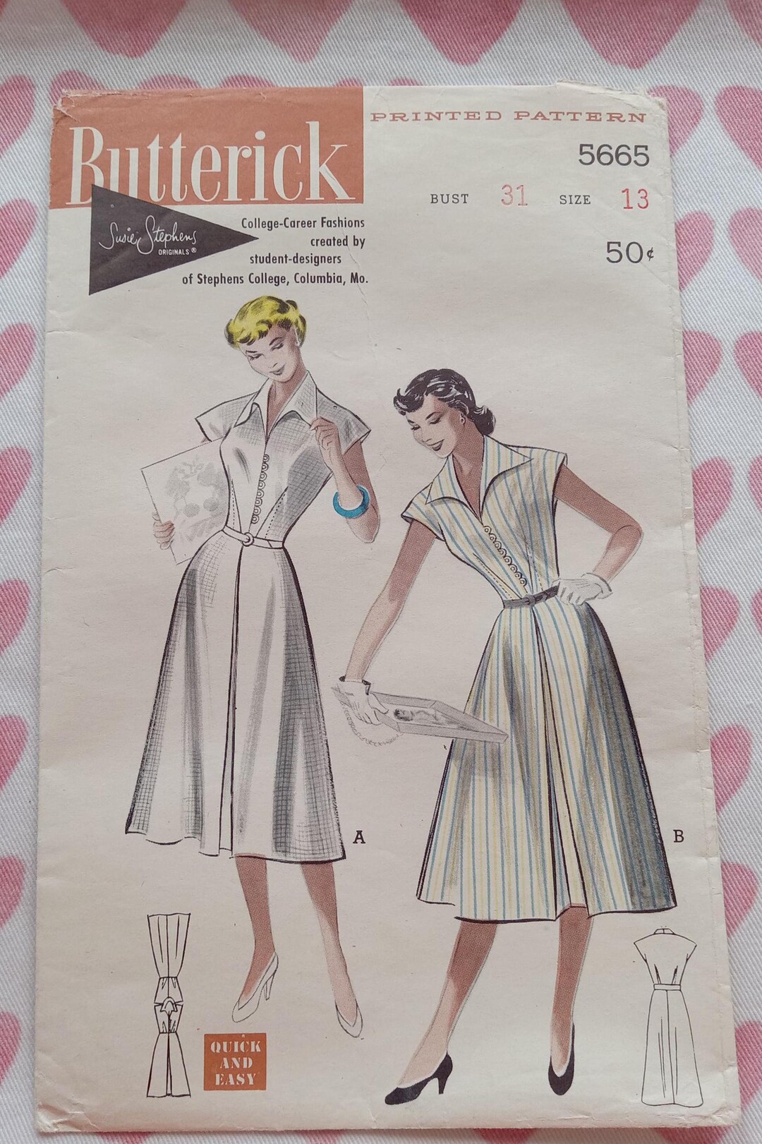 Vintage Butterick 5665, Susie Stephens Originals Dress Pattern, UC/FF ...