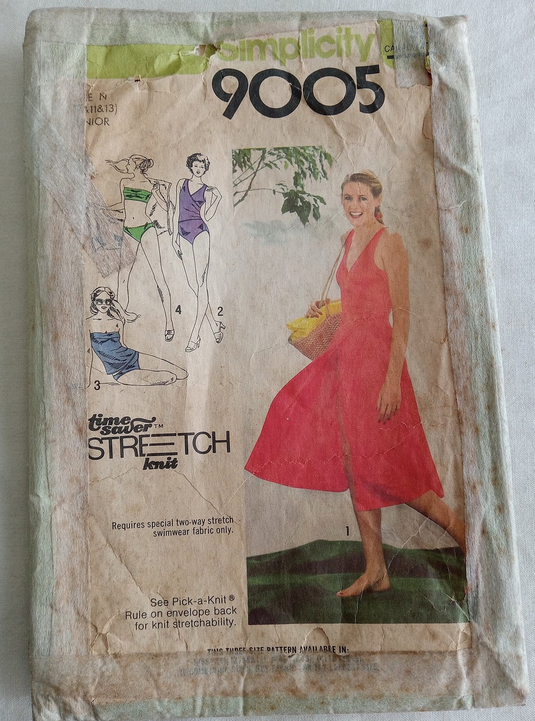 Vintage Simplicity 9005, Swimwear Pattern, Partially Cut - Etsy