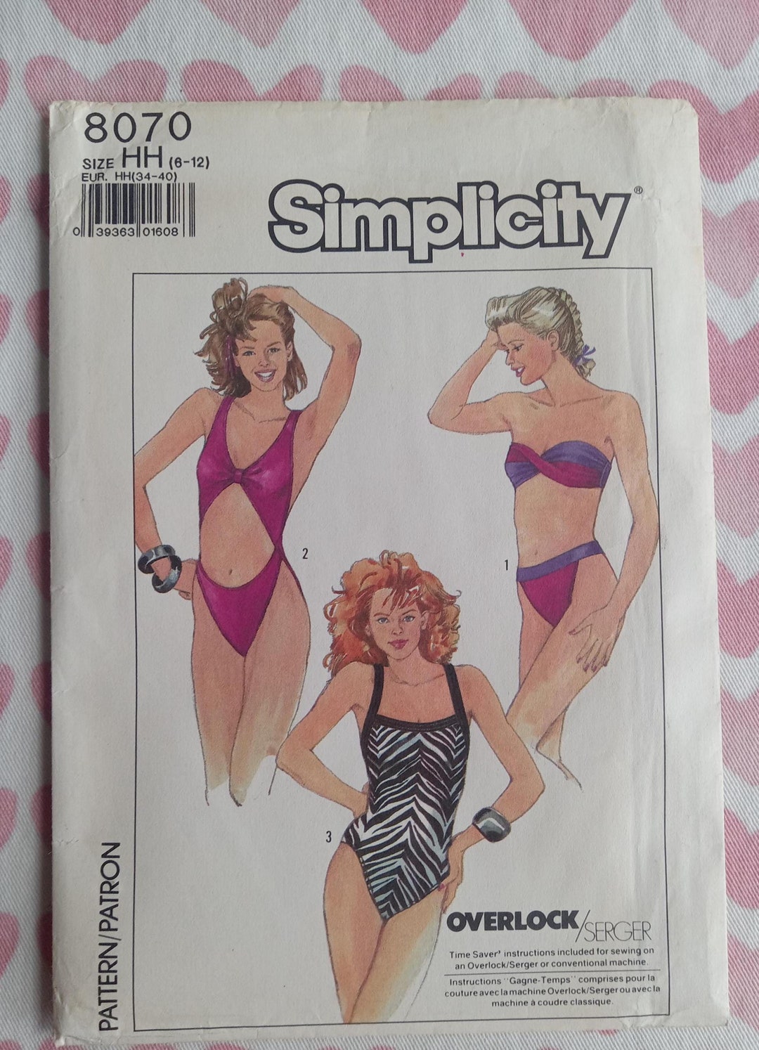 Vintage Simplicity 8070, 80's Swinsuits Pattern, UC/FF - Etsy