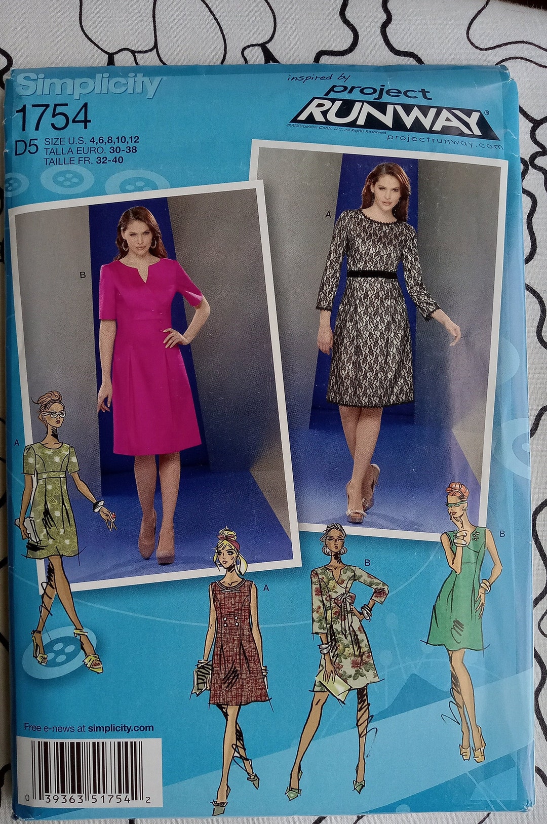 Simplicity 1754, Project Runway Pattern, UC/FF - Etsy
