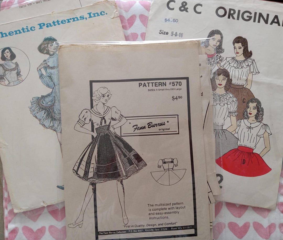Vintage 1970s Square Dance Patterns, C/C - Etsy