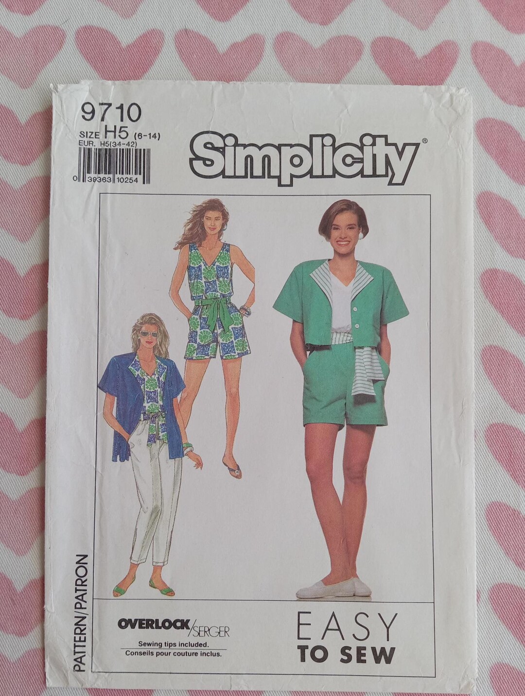 Vintage Simplicity 9710, Overlock Serger pattern, UC/FF - Etsy.de