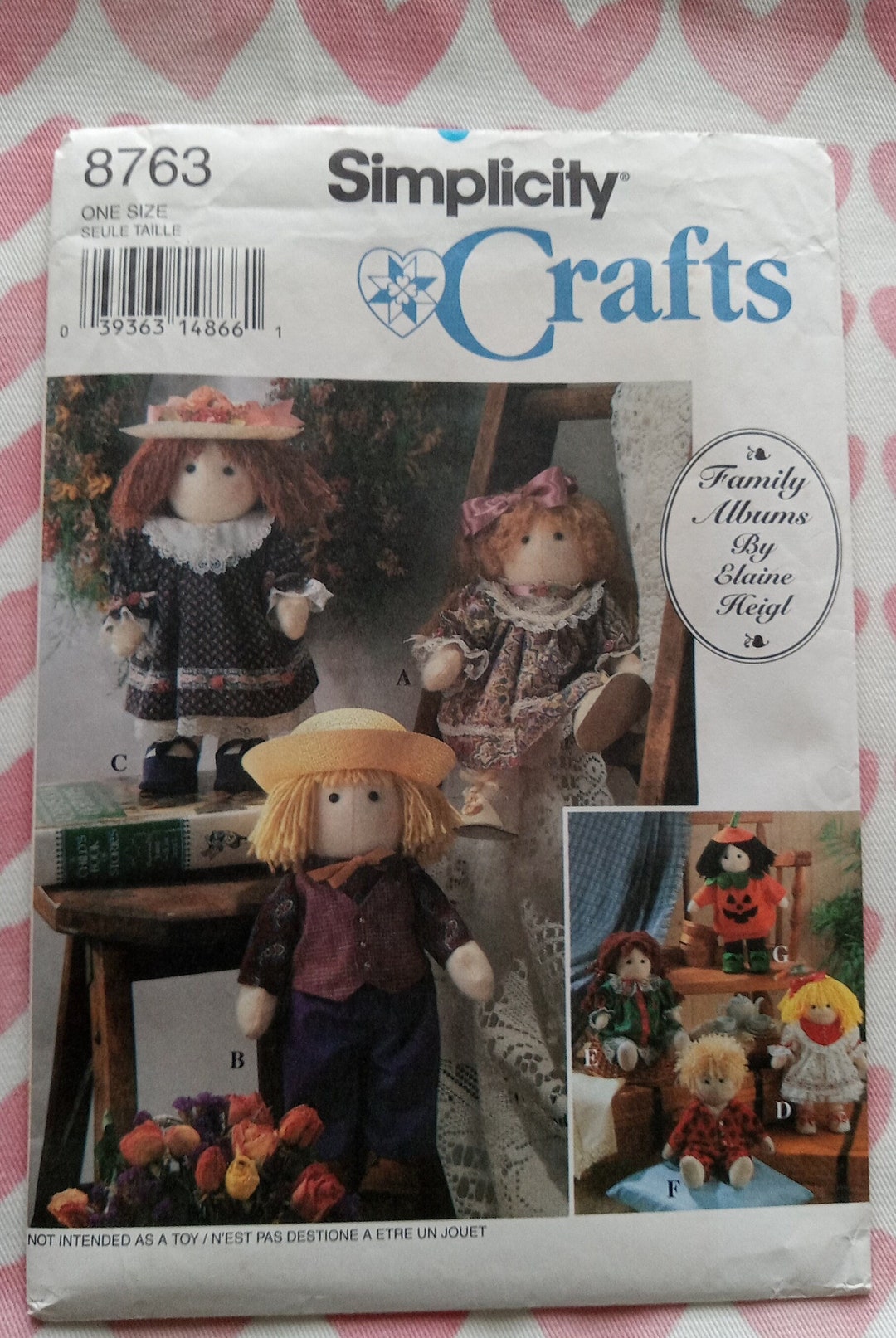 Vintage Simplicity 8763, Family Albums Felt Dolls Pattern, UC/FF - Etsy