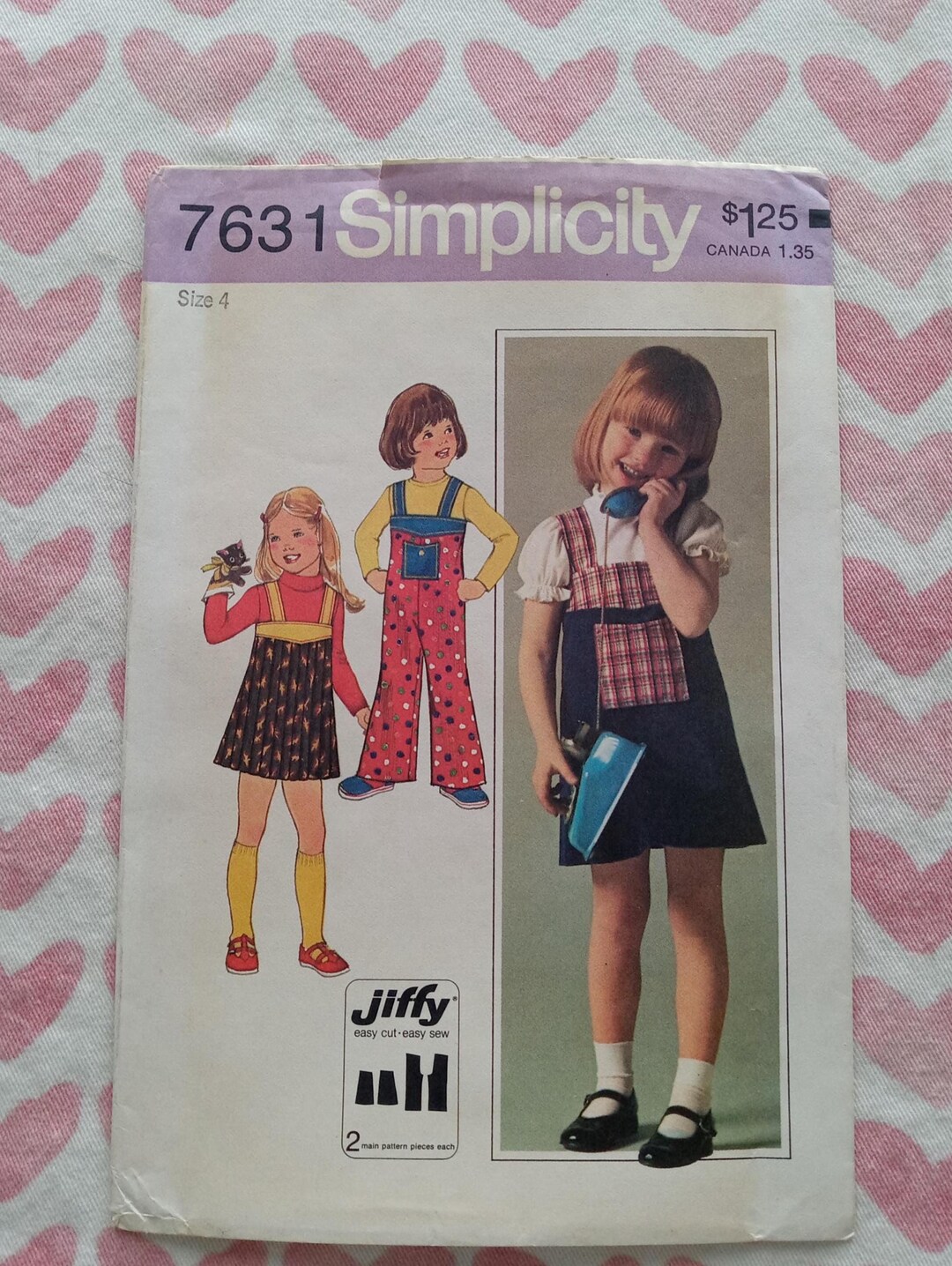Vintage Simplicity 7631, Girls Jiffy Jumper Pattern, UC/FF - Etsy