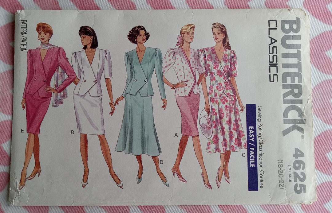 Vintage Butterick 4625, Classics Suit Pattern, UC/FF - Etsy