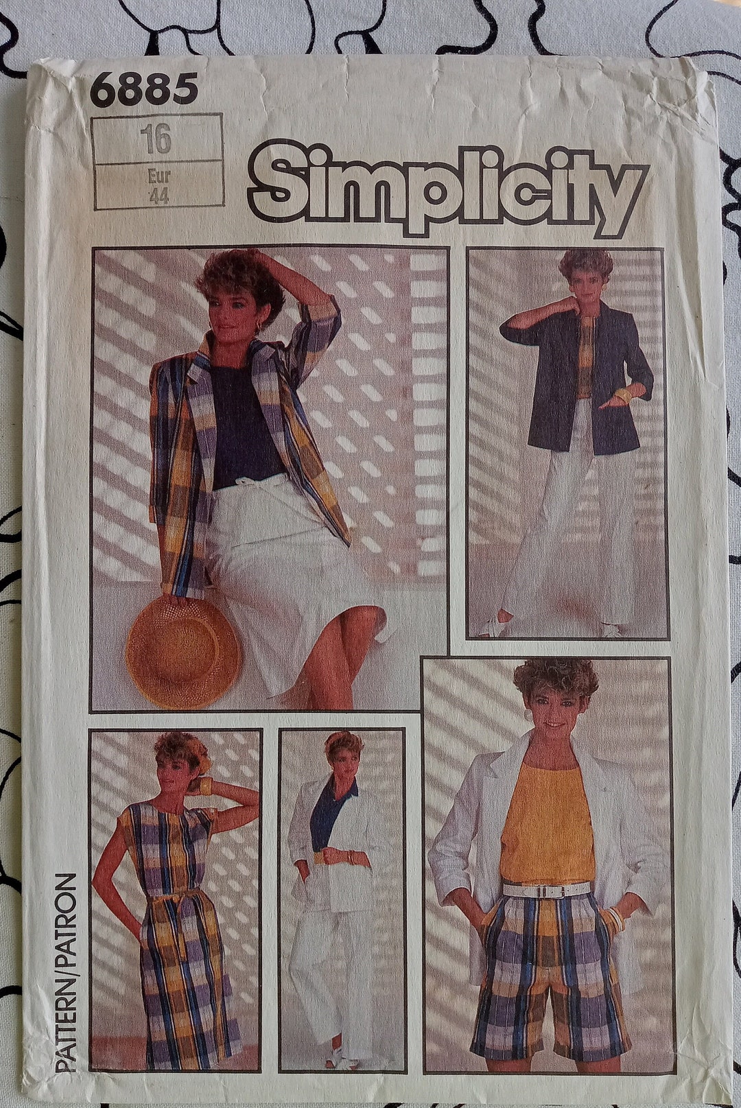 Vintage Simplicity 6885, Wardrobe Pattern, UC/FF - Etsy