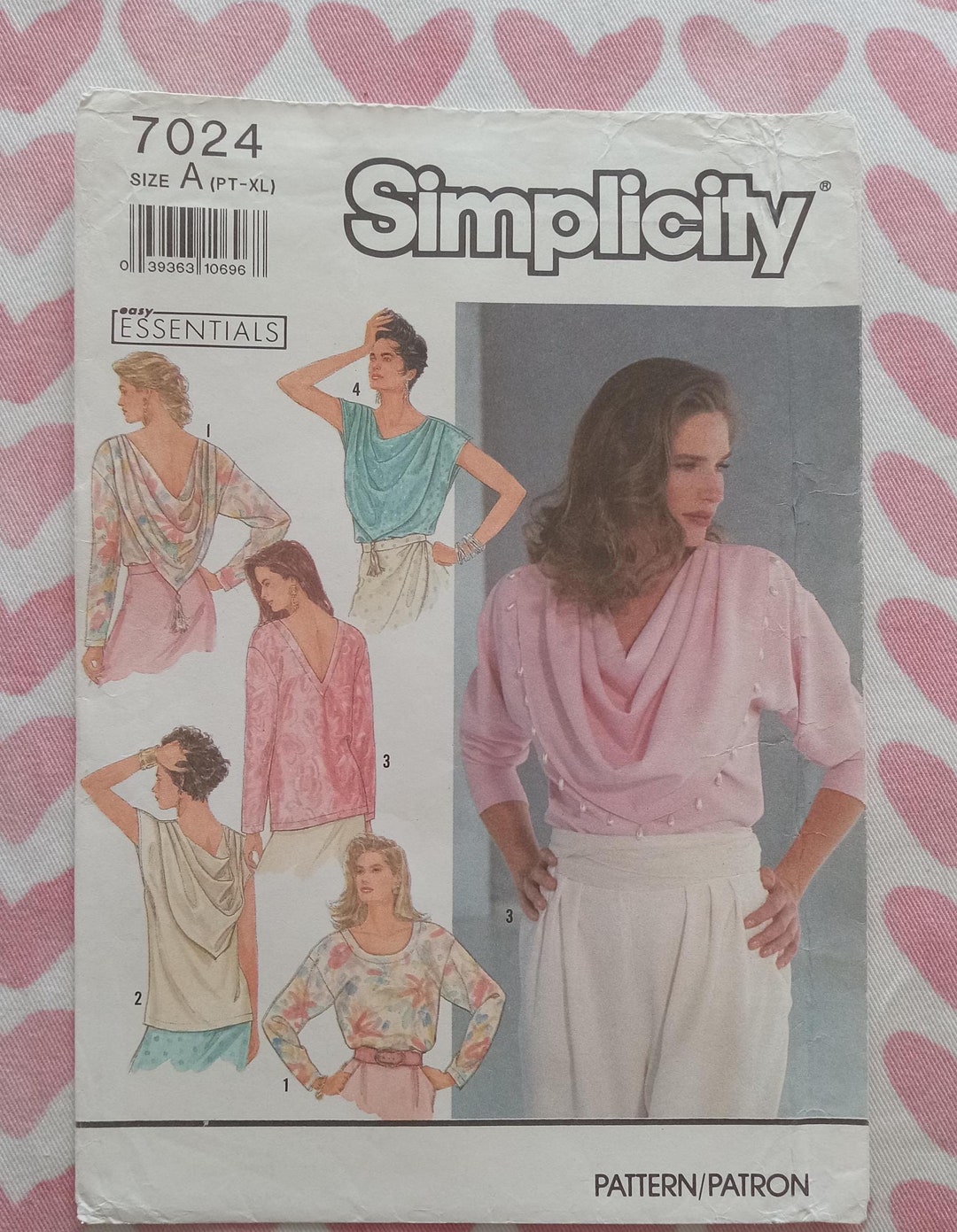 Vintage Simplicity 7024, Easy Essentials Tops Pattern, UC/FF - Etsy