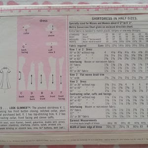 Vintage Simplicity 6157, Look Slimmer Shirtdress Pattern, UC/FF - Etsy